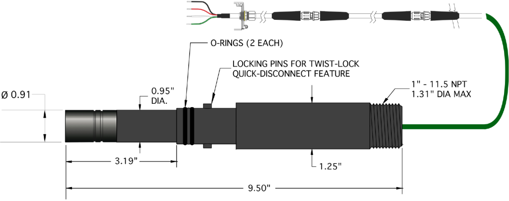 Smart Digital HiQDT MODBUS RTU Dissolved Oxygen (DO) Sensors