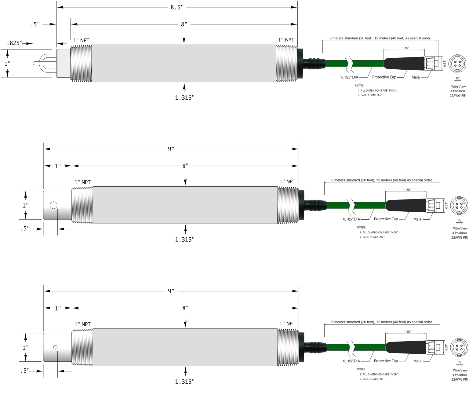 Smart Digital HiQDT MODBUS RTU Conductivity (EC) Sensors
